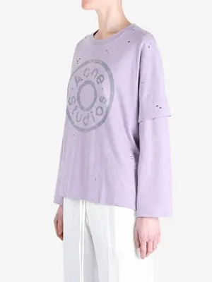 Acne Studios Logo Printed T-shirt - Pink