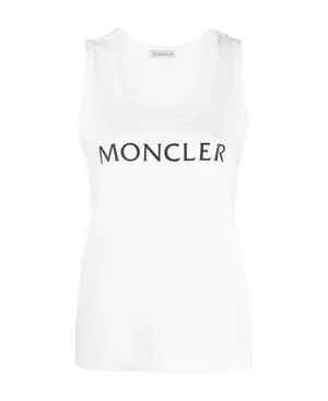 Moncler Logo Tank Top - White