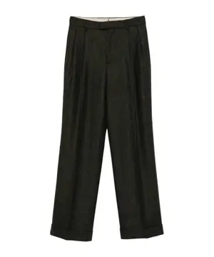 BERWICH Pleated Cuffed Trousers