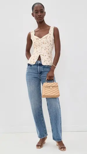 REFORMATION Viola Linen Top