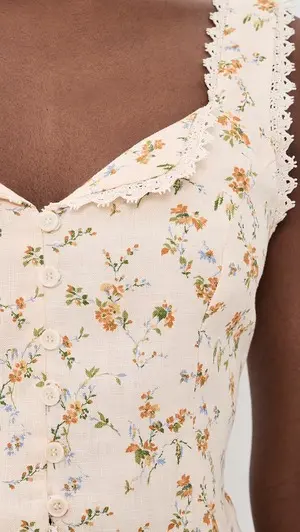 REFORMATION Viola Linen Top
