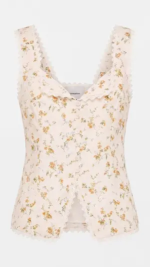 REFORMATION Viola Linen Top