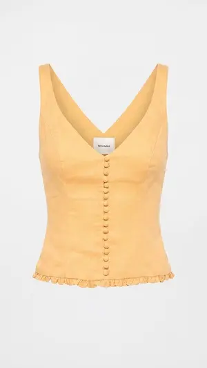 REFORMATION Flicka Linen Top