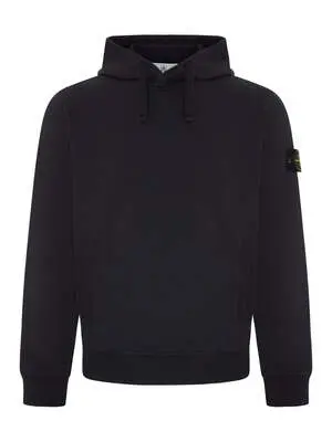 Stone Island Cotton Hoodie - Black