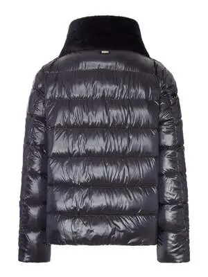 Herno Puffer Jacket With Faux Fur Panel