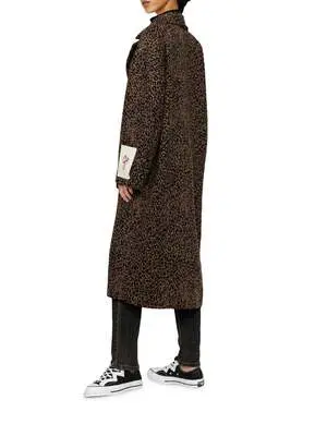 GOLDEN GOOSE Leopard-print Long Coat - Multicolor