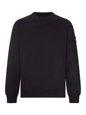 Stone Island Cotton Crew-neck Sweatshirt - Black