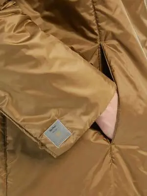 Max Mara Padded Jacket With Hood In Waterproof Canvas - Brown