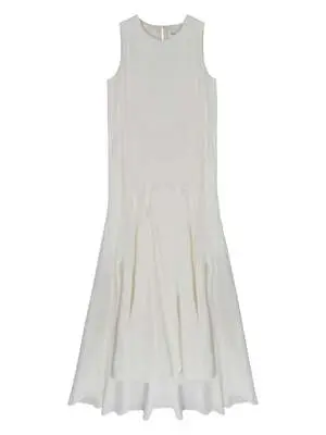 P.a.r.o.s.h Viscose And Linen Dress - Cream