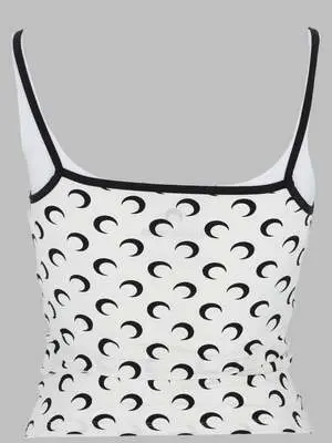 MARINE SERRE Moon Print Jersey Top - White