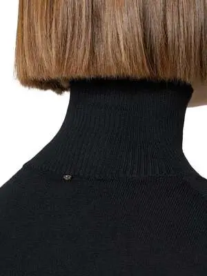 Sportmax Sleeveless Pure Wool High Neck Top - Black