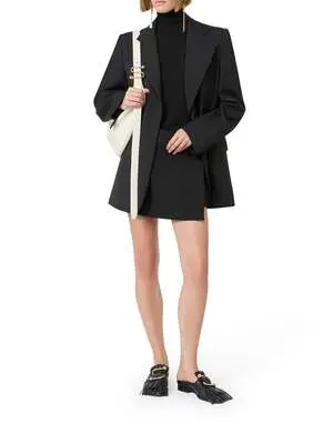 Sportmax Sleeveless Pure Wool High Neck Top - Black
