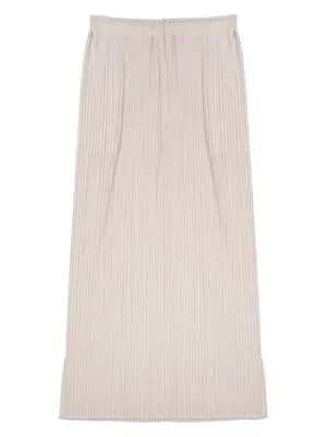 Issey Miyake PLEATS PLEASE ISSEY MIYAKE Pleated Full Length Skirt Cream