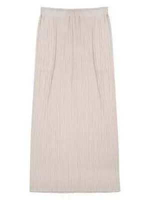 Issey Miyake PLEATS PLEASE ISSEY MIYAKE Pleated Full Length Skirt Cream