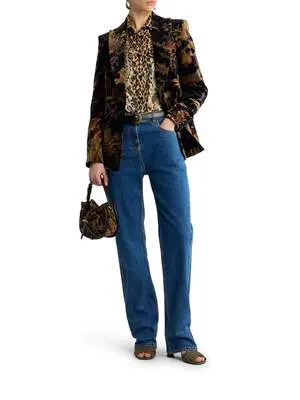 Etro Double-breasted Cotton Velvet Jacket