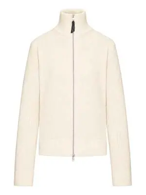 MAISON MARGIELA Ribbed Cotton Zip-up Cardigan - Cream