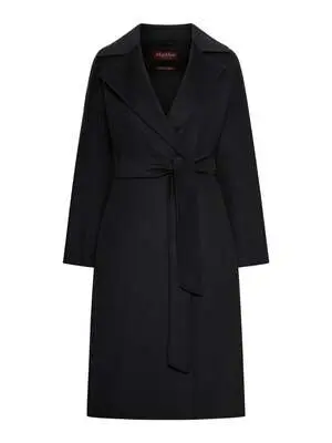 Max Mara Cashmere Coat With Belt - Black