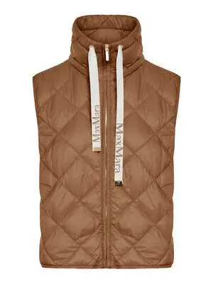 Max Mara Padded Vest In Drop-resistant Nylon Canvas - Multicolor