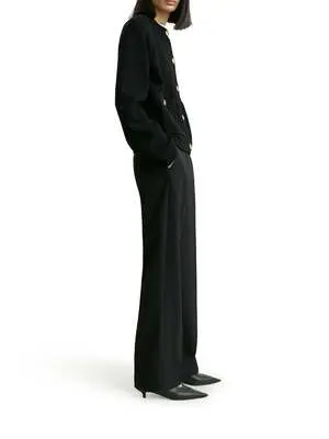 TOTEME Cotton Cardigan With Hammered-effect Buttons - Black