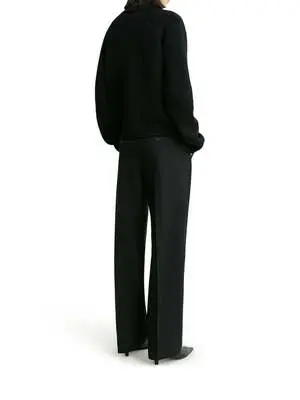 TOTEME Cotton Cardigan With Hammered-effect Buttons - Black