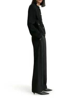 TOTEME Cotton Cardigan With Hammered-effect Buttons - Black