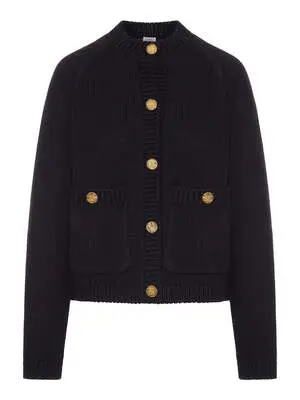 TOTÊME TOTEME Cotton Cardigan With Hammered-Effect Buttons