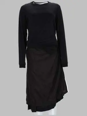 MAISON MARGIELA Long Sleeve Shirt With Asymmetrical Skirt - Black