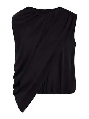 Balenciaga Cady Cape Top - Black