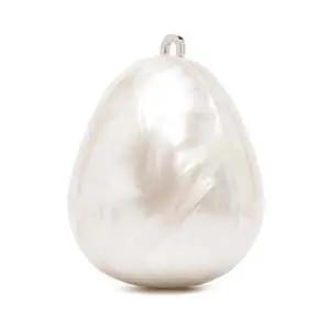 Simone Rocha Pearlescent Egg Clutch With Pearl Embellishment