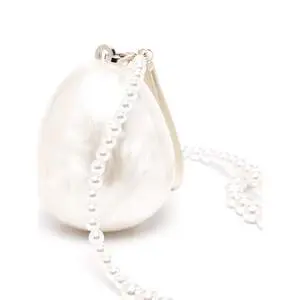 Simone Rocha Pearlescent Egg Clutch With Pearl Embellishment