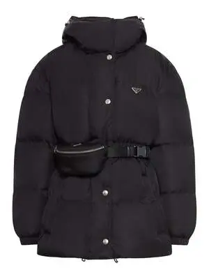 Prada Padded Re-nylon Down Jacket With Detachable Pouch - Multicolor