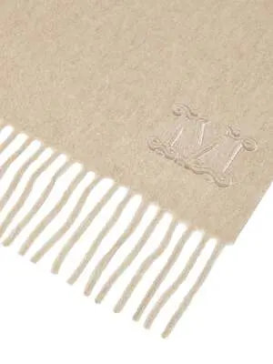Max Mara Cashmere Stole With Monogram Embroidery