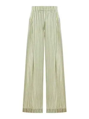 Dries Van Noten Wide-leg Cupro Trousers With Wrinkled Effect