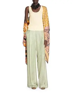 Dries Van Noten Wide-leg Cupro Trousers With Wrinkled Effect