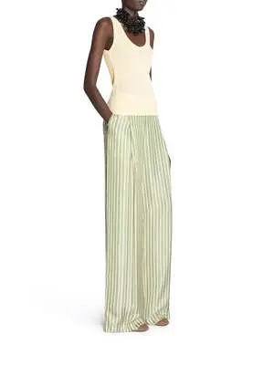 Dries Van Noten Wide-leg Cupro Trousers With Wrinkled Effect