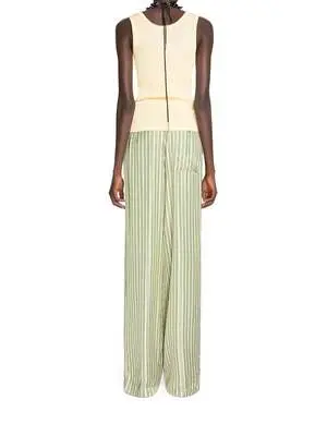 Dries Van Noten Wide-leg Cupro Trousers With Wrinkled Effect
