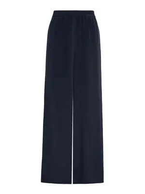 Max Mara Soft Silk Wide-leg Trousers - Blue