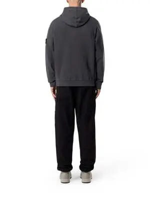Stone Island Cotton Zip-up Hooded Sweatshirt