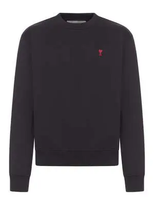 AMI Paris Crew Neck Sweatshirt De Coeur - Black