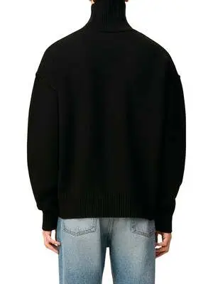 AMI Paris De Coeur Wool High Neck Sweater