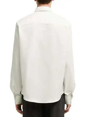 AMI Paris White Cotton Button-down De Coeur Shirt