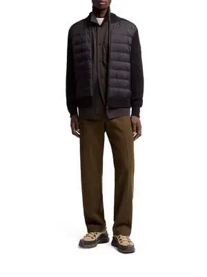 Moncler Wool And Cashmere Blend Padded Zip-up Cardigan