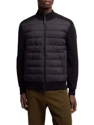 Moncler Wool And Cashmere Blend Padded Zip-up Cardigan