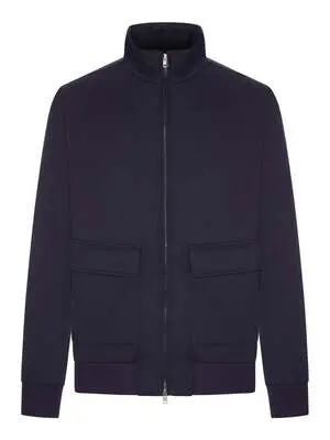 Herno Wool-blend Zip-up Bomber Jacket - Blue