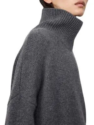 LISA YANG Heidi Cashmere Ribbed Turtleneck Sweater - Multicolor