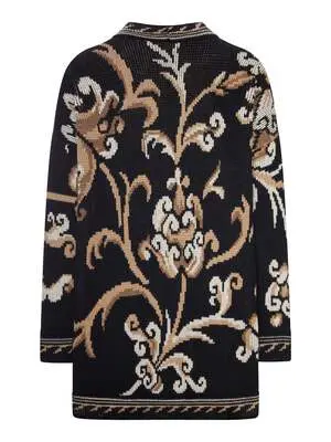 Etro Jacquard Knit Floral Cardigan
