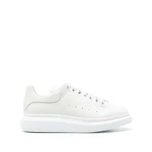 Alexander McQueen Perforated Leather Lace-up Trainers - White