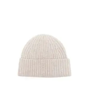 LISA YANG Beige Cashmere Wool Beanie Hat - Cream