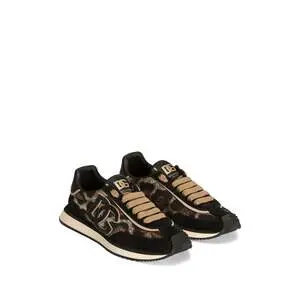 Dolce & Gabbana Leo Print Trainers - Brown
