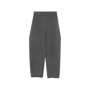 LISA YANG Grey Cashmere Wide Leg Trousers - Gray
